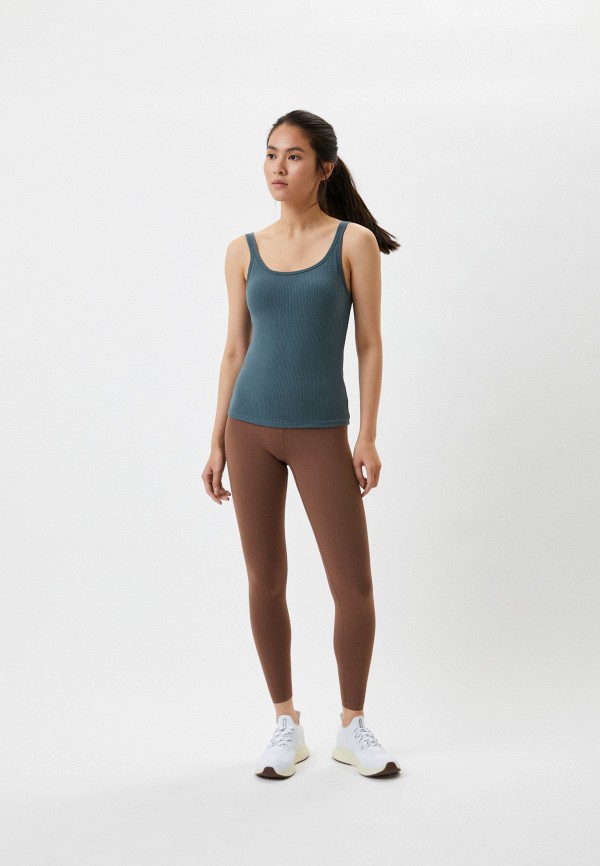 Майка спортивная UNIQLO с бра AIRism с хлопком, цвет: зеленый ...