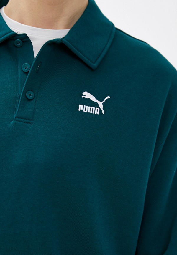 Поло PUMA Classics Polo Crew FL, цвет: бирюзовый, RTLACE280101 — купить ...