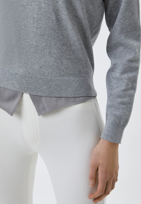 Поло UNIQLO, цвет: серый, RTLACG434701 — купить в интернет-магазине Lamoda