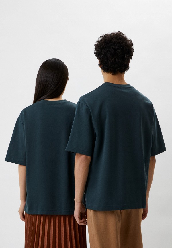 Футболка UNIQLO Uniqlo U AIRism с хлопком, цвет: бирюзовый ...