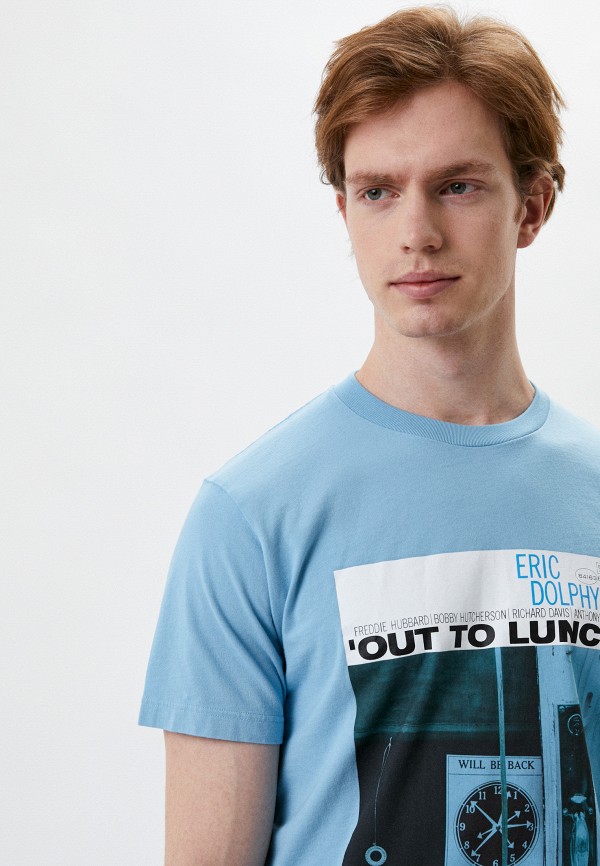 Футболка UNIQLO UT Blue Note Records, цвет: голубой, RTLACH219901 ...
