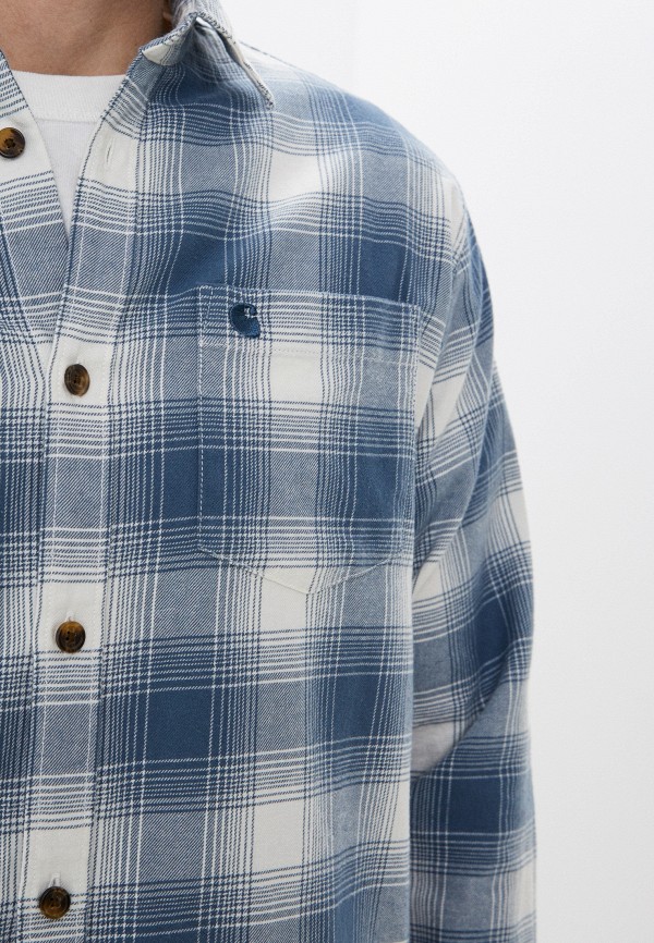 Рубашка Carhartt WIP, цвет: голубой, RTLACK410901 — купить в интернет ...