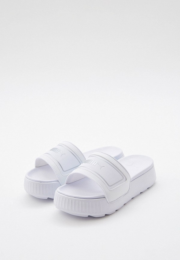 Сланцы PUMA Karmen Slide PUMA White-PUMA Silver, цвет: белый ...