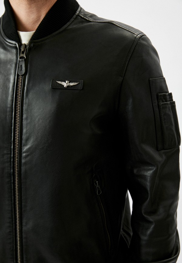 Куртка кожаная Aeronautica Militare, цвет: черный, RTLACL153801 ...