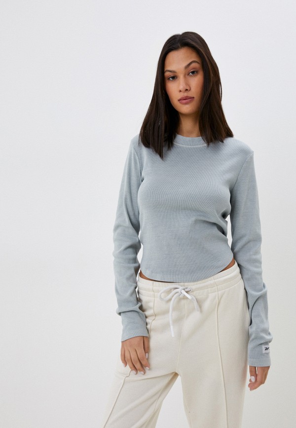 Лонгслив Reebok CL RBK ND RIB LS TOP, цвет: серый, RTLACL751101 ...
