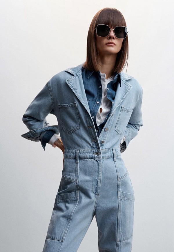 Комбинезон джинсовый Mango SUSAN, цвет: голубой, RTLACM681601 — купить ...