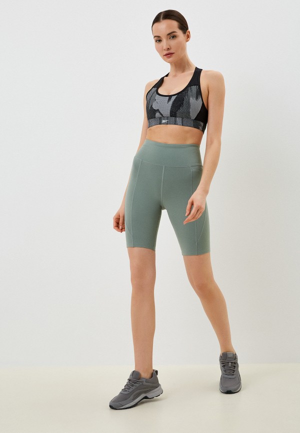 Велосипедки Reebok LUX HIGH RISE BIKE SHORT, цвет: зеленый ...