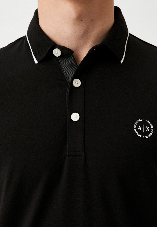 Поло Armani Exchange, цвет: черный, RTLACQ800501 — купить в интернет ...