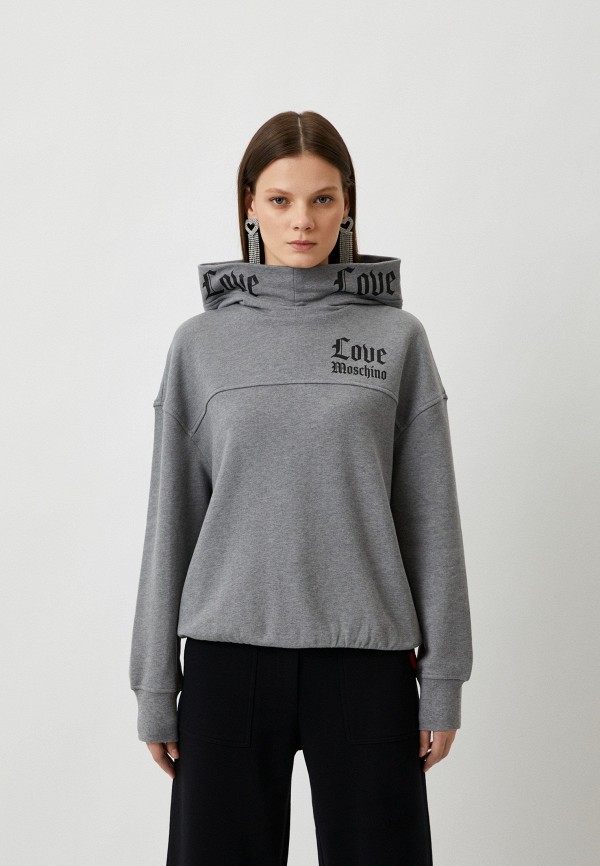Худи Love Moschino, цвет: серый, RTLACS872201 — купить в интернет ...