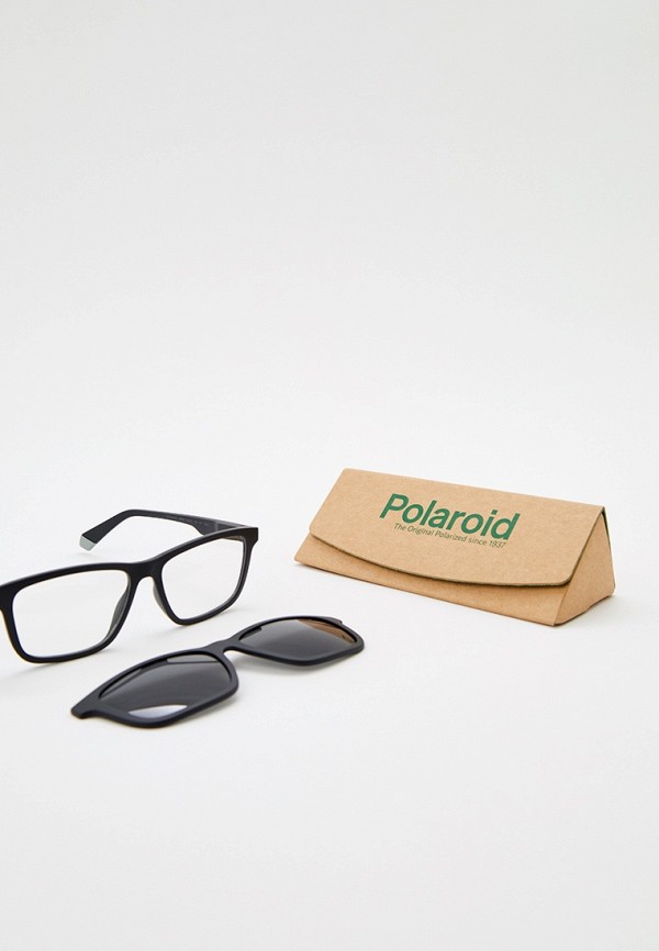 Очки солнцезащитные Polaroid clip-on PLD 2147/CS O6W, цвет: черный ...