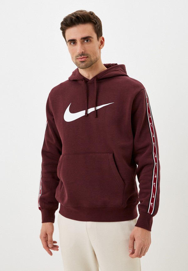 Худи Nike M NSW REPEAT SW FLC PO HOOD BB, цвет: бордовый, RTLACU651901 ...