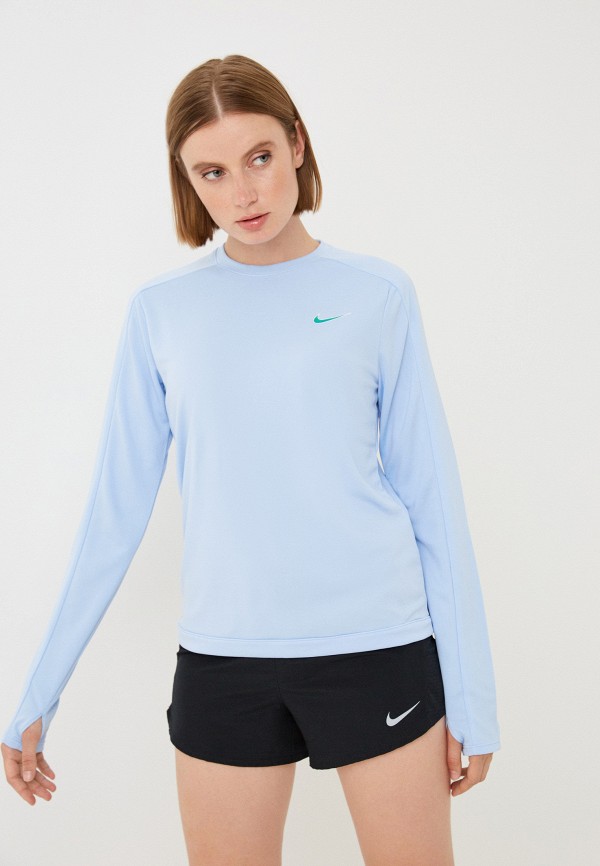 Лонгслив спортивный Nike W NK DF SWOOSH RUN PACER MDLYR, цвет: голубой ...