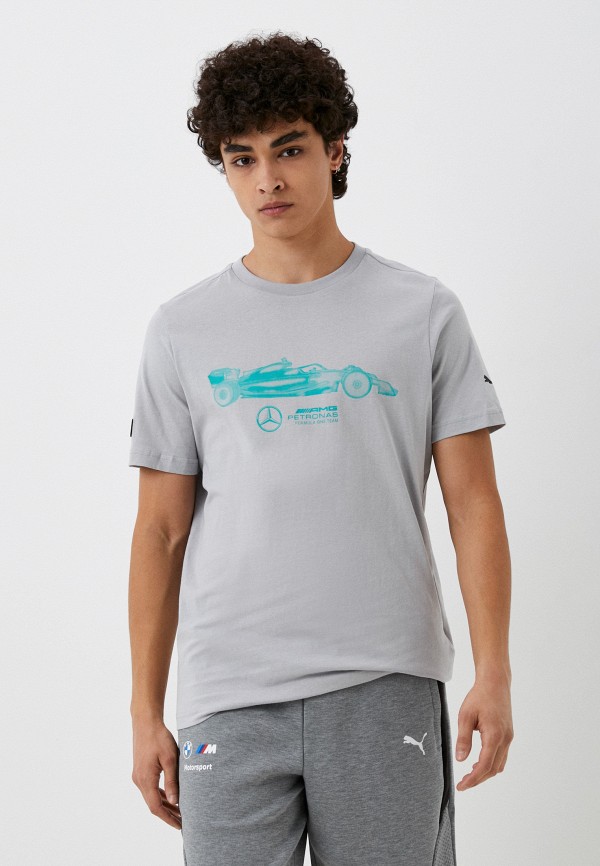 Футболка PUMA MAPF1 ESS Car Graphic Tee, цвет: серый, RTLACX035901 ...