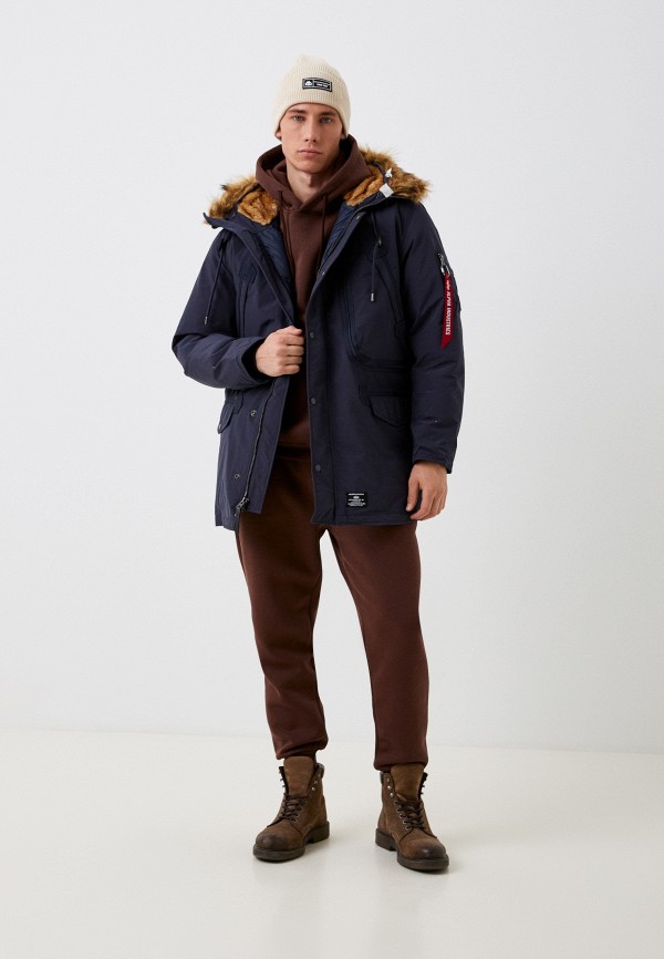 Парка и брелок Alpha Industries N-3B ALPINE PARKA GEN II, цвет: синий ...