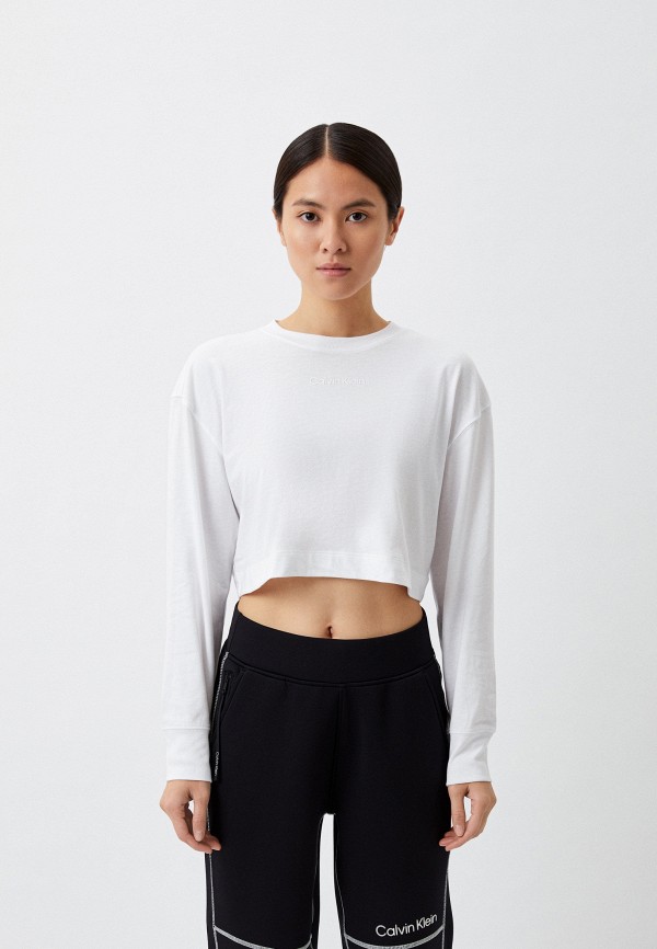 Лонгслив Calvin Klein Essentials PW - LS Top (Cropped), цвет: белый ...
