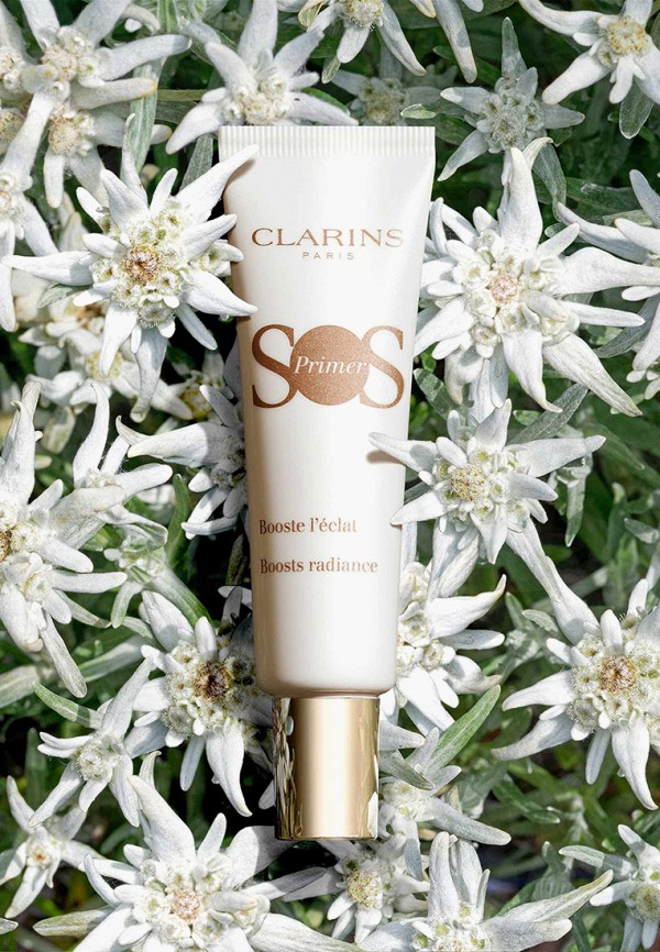 Праймер для лица Clarins увлажняющий, с эффектом сияния, цвет: белый ...