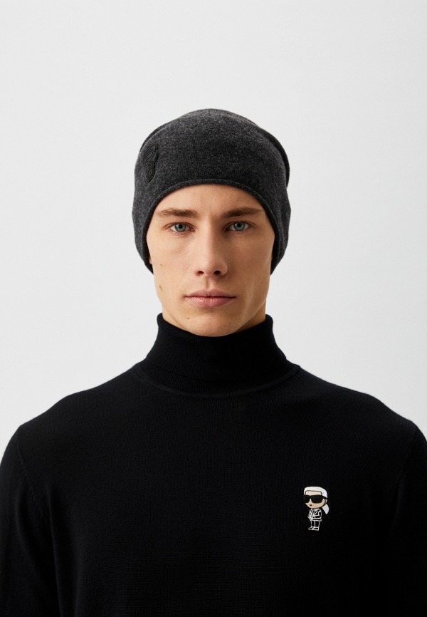 Шапка Karl Lagerfeld, цвет: серый, RTLADA111601 — купить в интернет ...