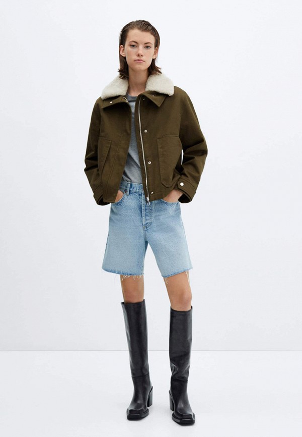 Куртка Mango HEIDY, цвет: хаки, RTLADA251301 — купить в интернет ...