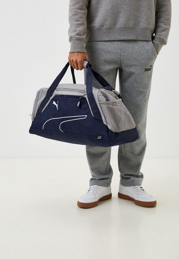 Сумка спортивная PUMA Fundamentals Sports Bag M PUMA Navy-Conc, цвет ...