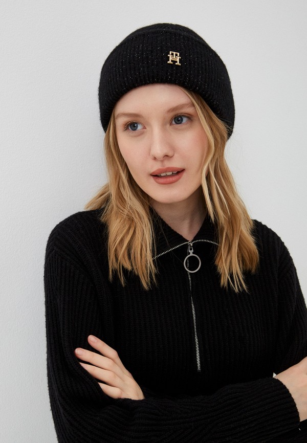 Шапка Tommy Hilfiger, цвет: черный, RTLADA928401 — купить в интернет ...