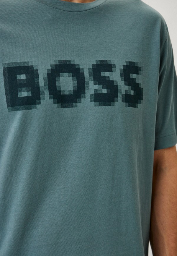 Футболка Boss TeDigitalLogo, цвет: бирюзовый, RTLADB867801 — купить в ...