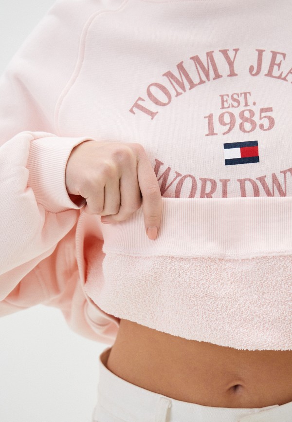 Свитшот Tommy Jeans, цвет: розовый, RTLADC713701 — купить в интернет ...