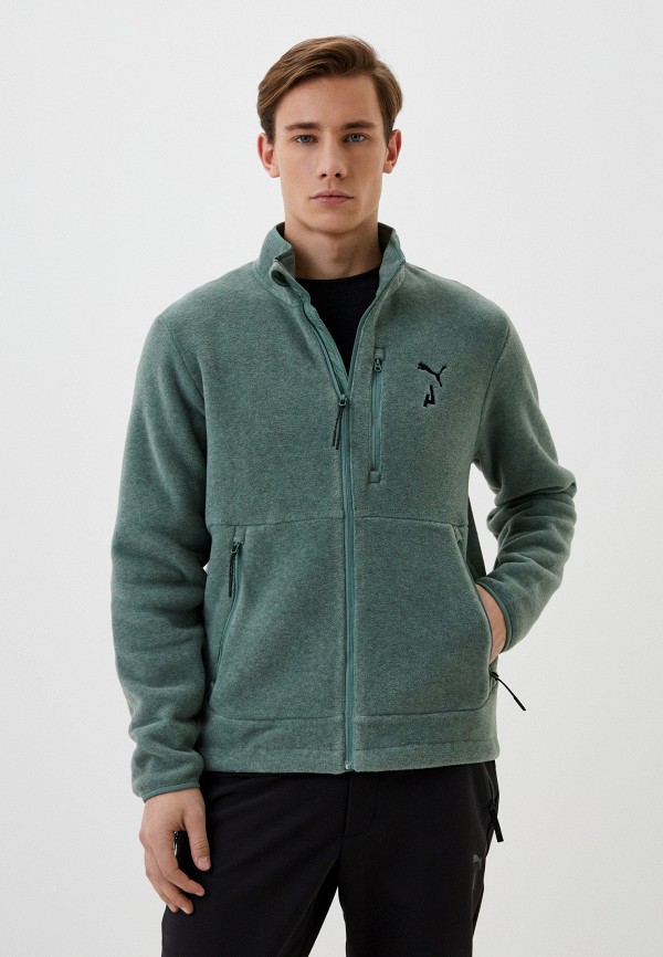 Олимпийка PUMA SEASONS FLEECE FULL ZIP M Eucalyptus, цвет: зеленый ...