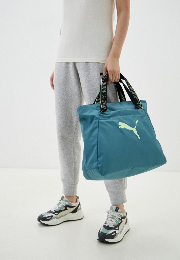 Сумка спортивная PUMA AT ESS Tote Bag Bold Blue, цвет: бирюзовый ...