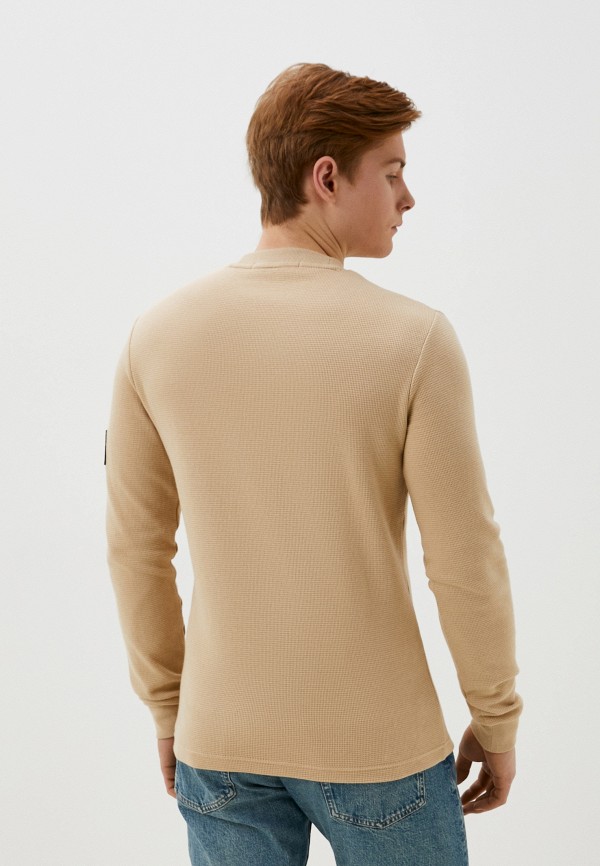 Лонгслив Calvin Klein Jeans, цвет: бежевый, RTLADE266701 — купить в ...