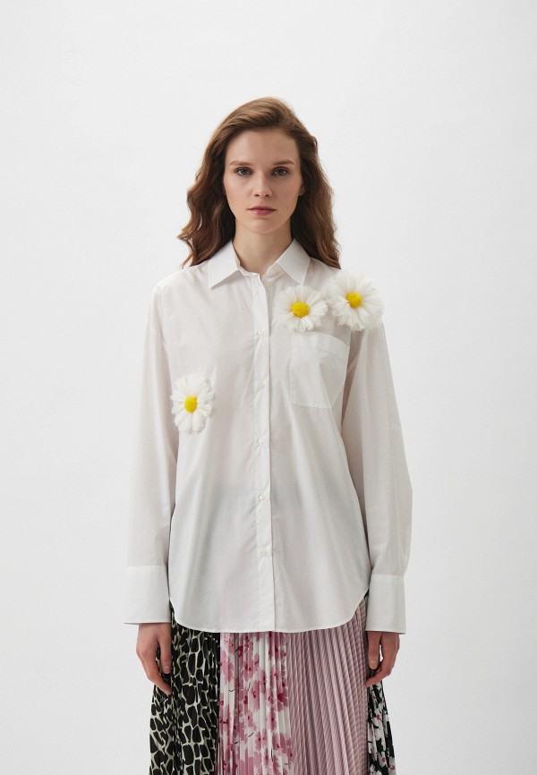 Рубашка MSGM, цвет: белый, RTLADE917701 — купить в интернет-магазине Lamoda