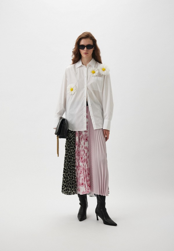 Рубашка MSGM, цвет: белый, RTLADE917701 — купить в интернет-магазине Lamoda