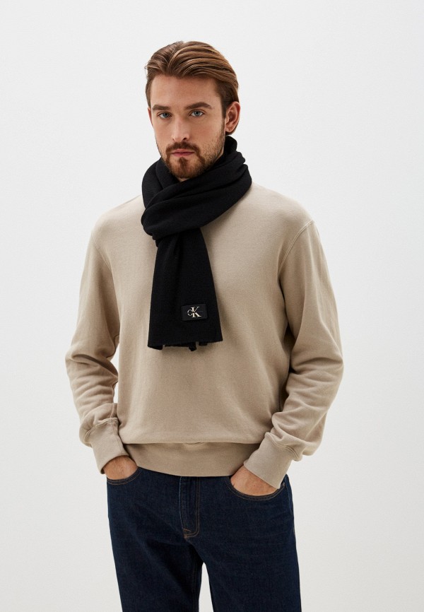 Шарф Calvin Klein Jeans, цвет: черный, RTLADF249801 — купить в интернет ...
