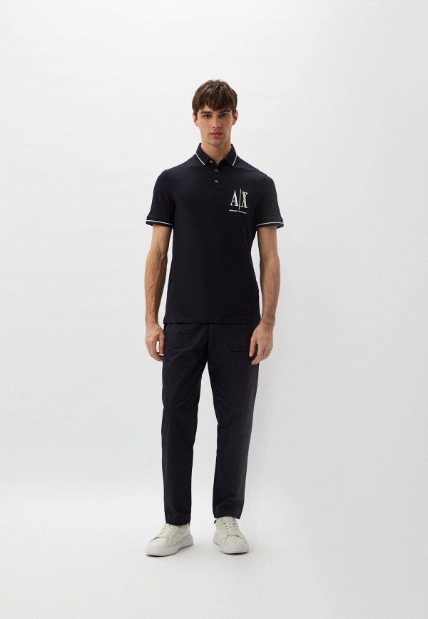 Поло Armani Exchange, цвет: синий, RTLADF948501 — купить в интернет ...