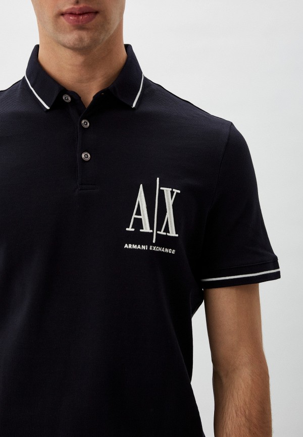 Поло Armani Exchange, цвет: синий, RTLADF948501 — купить в интернет ...