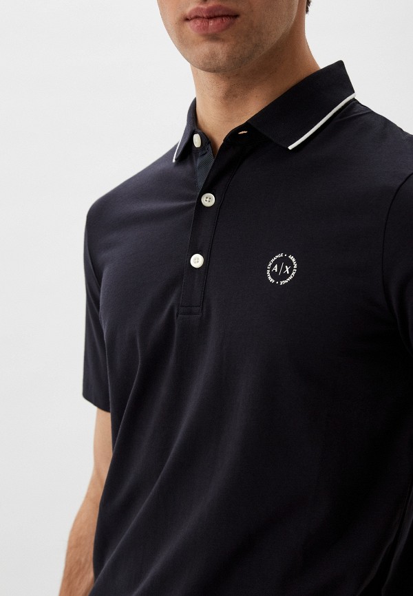 Поло Armani Exchange, цвет: синий, RTLADF948601 — купить в интернет ...