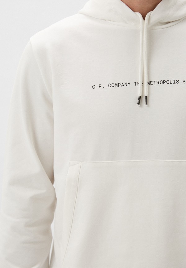 Худи C.P. Company Metropolis Series Stretch Fleece Graphic, цвет: белый ...