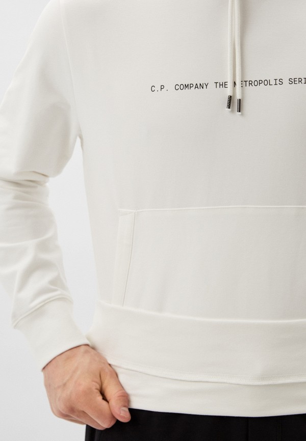 Худи C.P. Company Metropolis Series Stretch Fleece Graphic, цвет: белый ...