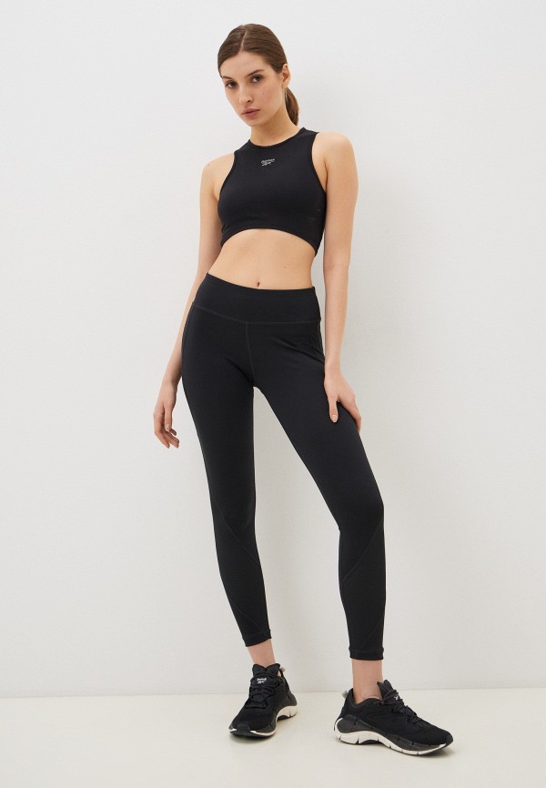 Топ спортивный Reebok WDE COTTON BRALETTE, цвет: черный, RTLADG408201 ...