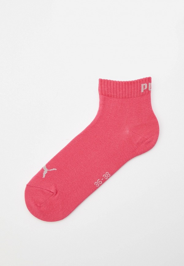 Носки 3 пары PUMA UNISEX QUARTER PLAIN 3P, цвет: розовый, RTLADG696401 ...