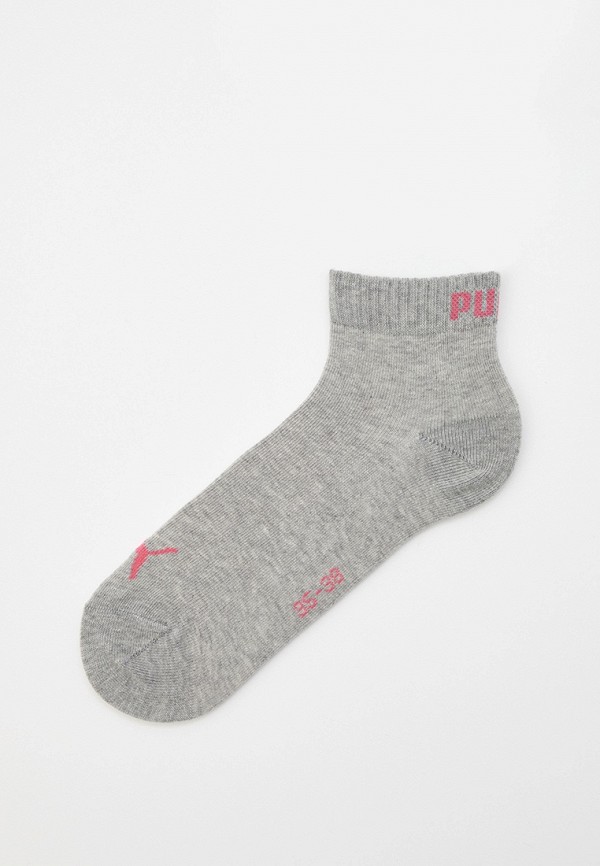 Носки 3 пары PUMA UNISEX QUARTER PLAIN 3P, цвет: розовый, RTLADG696401 ...