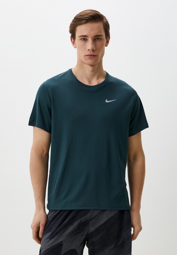 Футболка спортивная Nike M NK DF UV MILER SS, цвет: зеленый ...