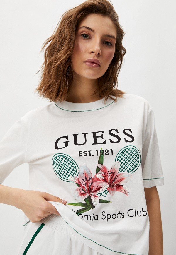 Футболка Guess, цвет: белый, RTLADH794101 — купить в интернет-магазине ...