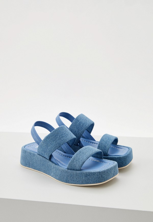 Босоножки Pollini из денима, цвет: голубой, RTLADI571201 — купить в ...