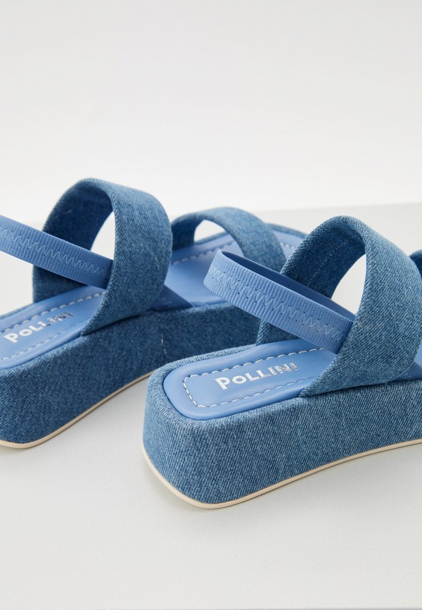 Босоножки Pollini из денима, цвет: голубой, RTLADI571201 — купить в ...