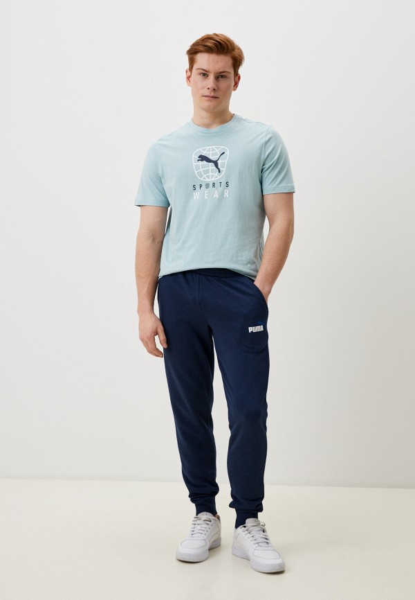 Брюки спортивные PUMA ESS+ 2 Col Logo Pants TR cl, цвет: синий ...