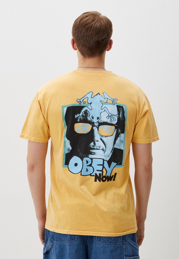 Футболка Obey OBEY NOW!, цвет: желтый, RTLADK264301 — купить в интернет ...