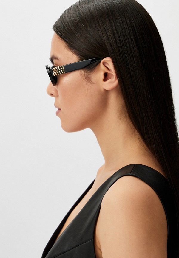 Очки солнцезащитные Miu Miu MU 06ZS 1AB5S0, цвет: черный, RTLADL468101 ...