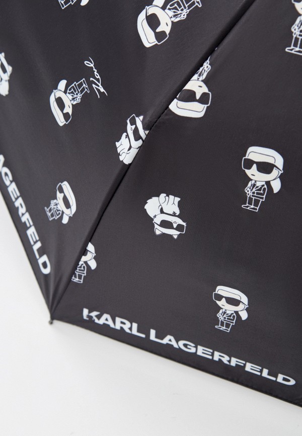 Зонт складной Karl Lagerfeld, цвет: черный, RTLADM405801 — купить в ...