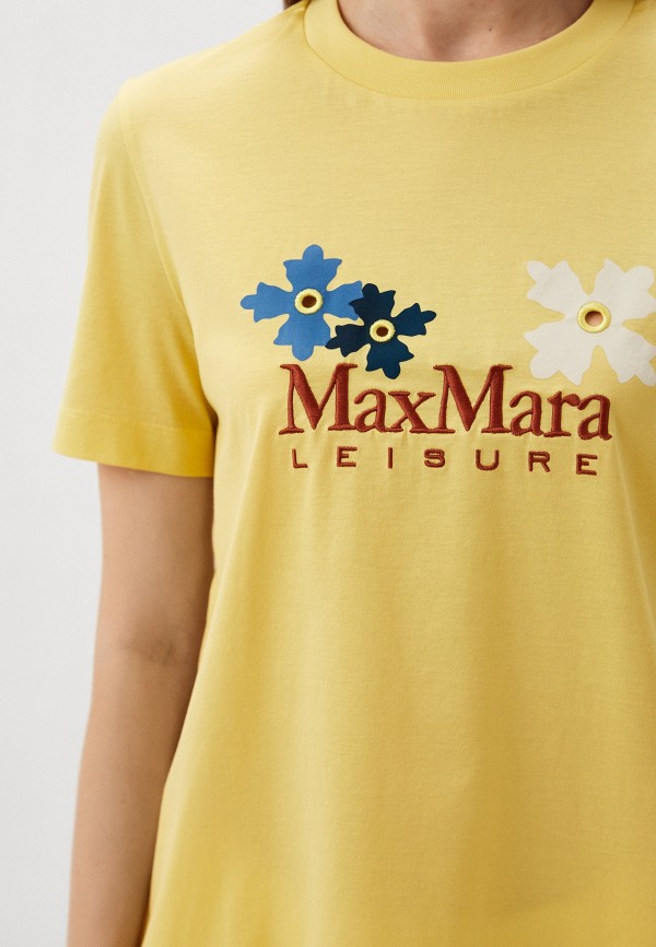 Футболка Max Mara Leisure OBLIQUA, цвет: желтый, RTLADM684701 — купить ...