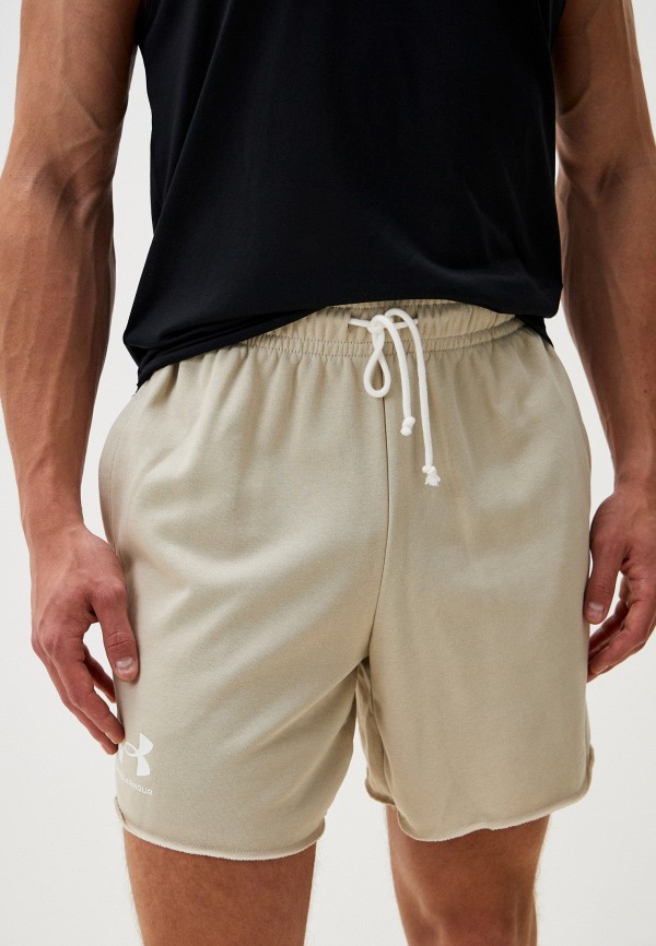 Шорты спортивные Under Armour UA RIVAL TERRY 6IN SHORT, цвет: хаки ...